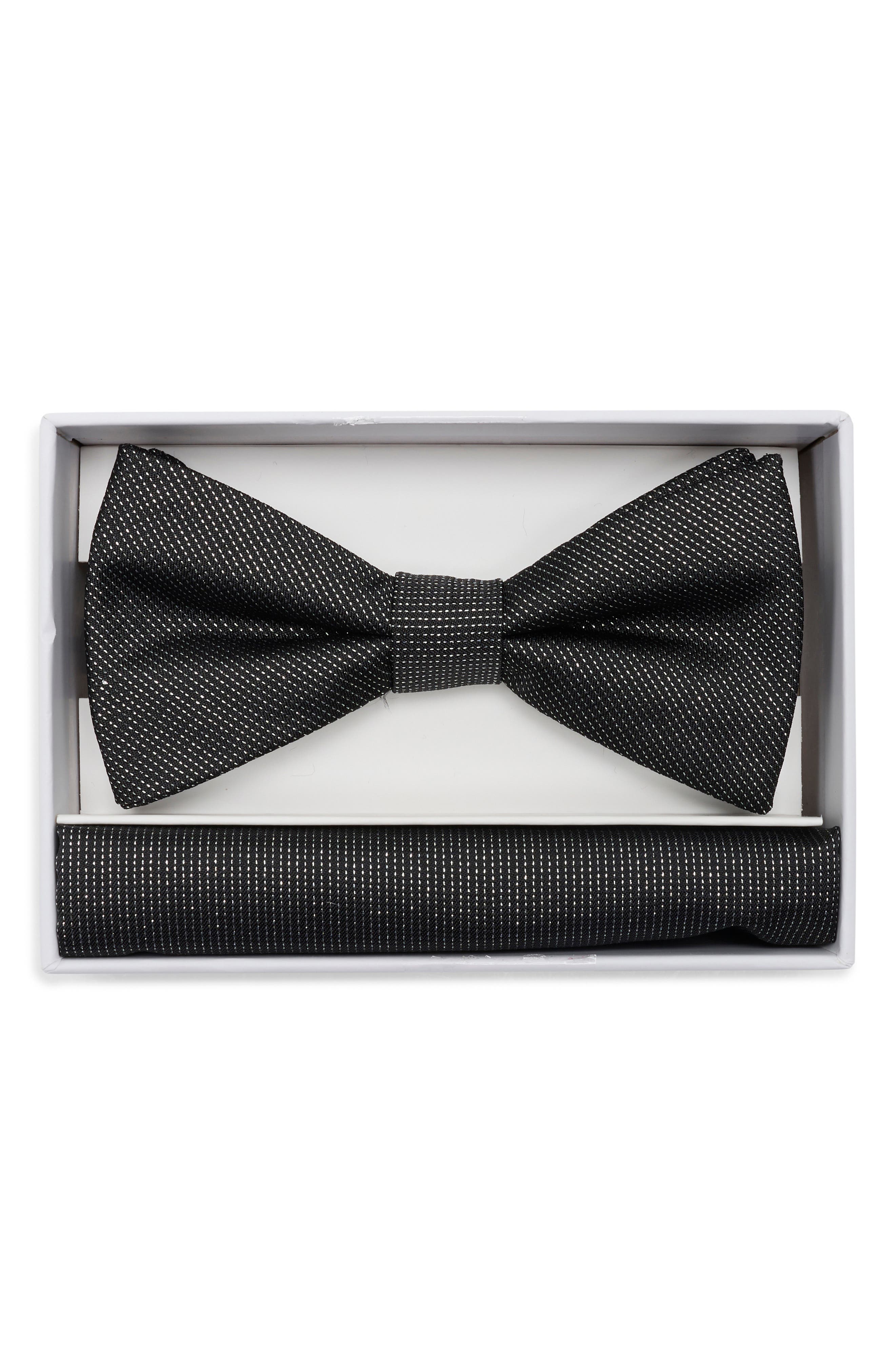 NORDSTROM RACK Satin Bow Tie & Pocket Square Set | Nordstromrack