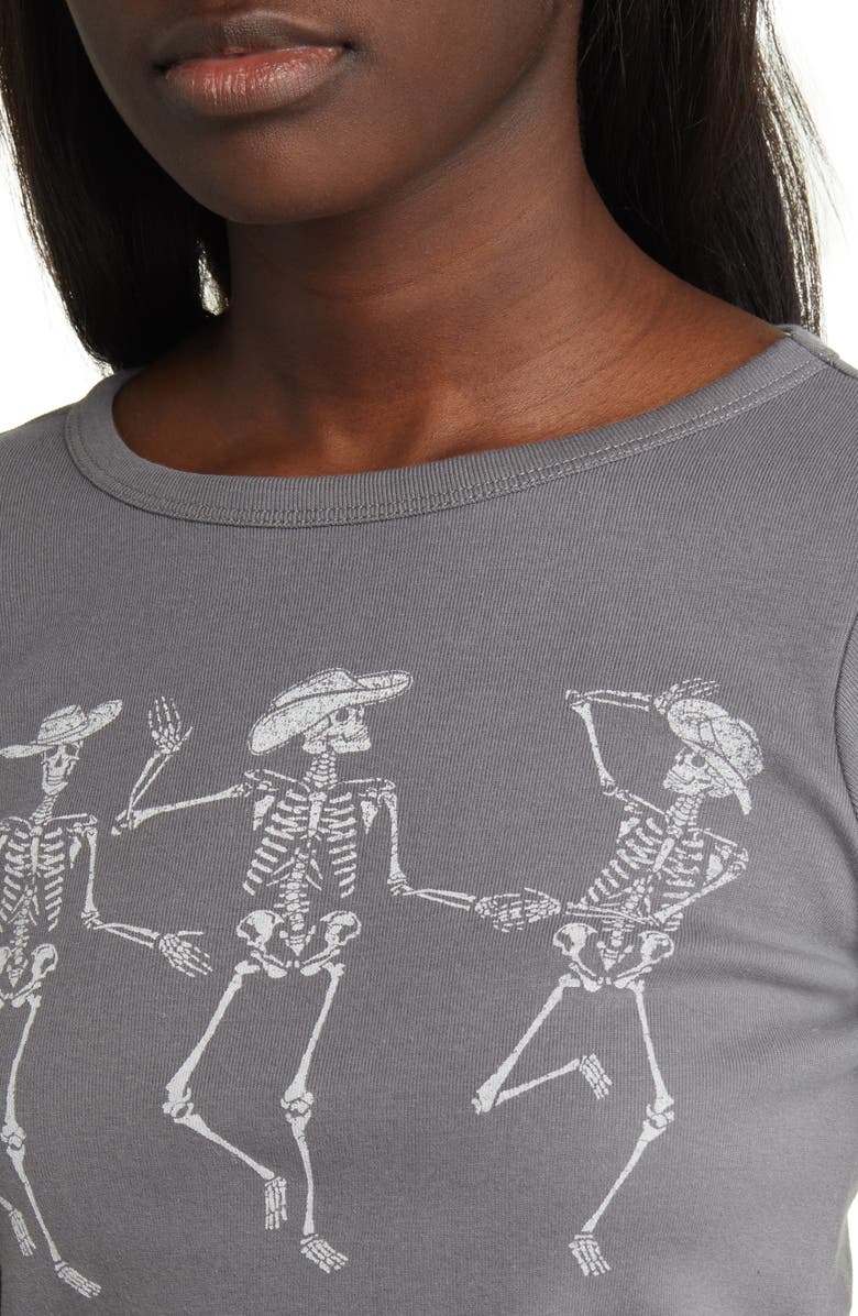 Vinyl Icons Cowboy Hat Skeleton Cotton Graphic Baby Tee | Nordstromrack