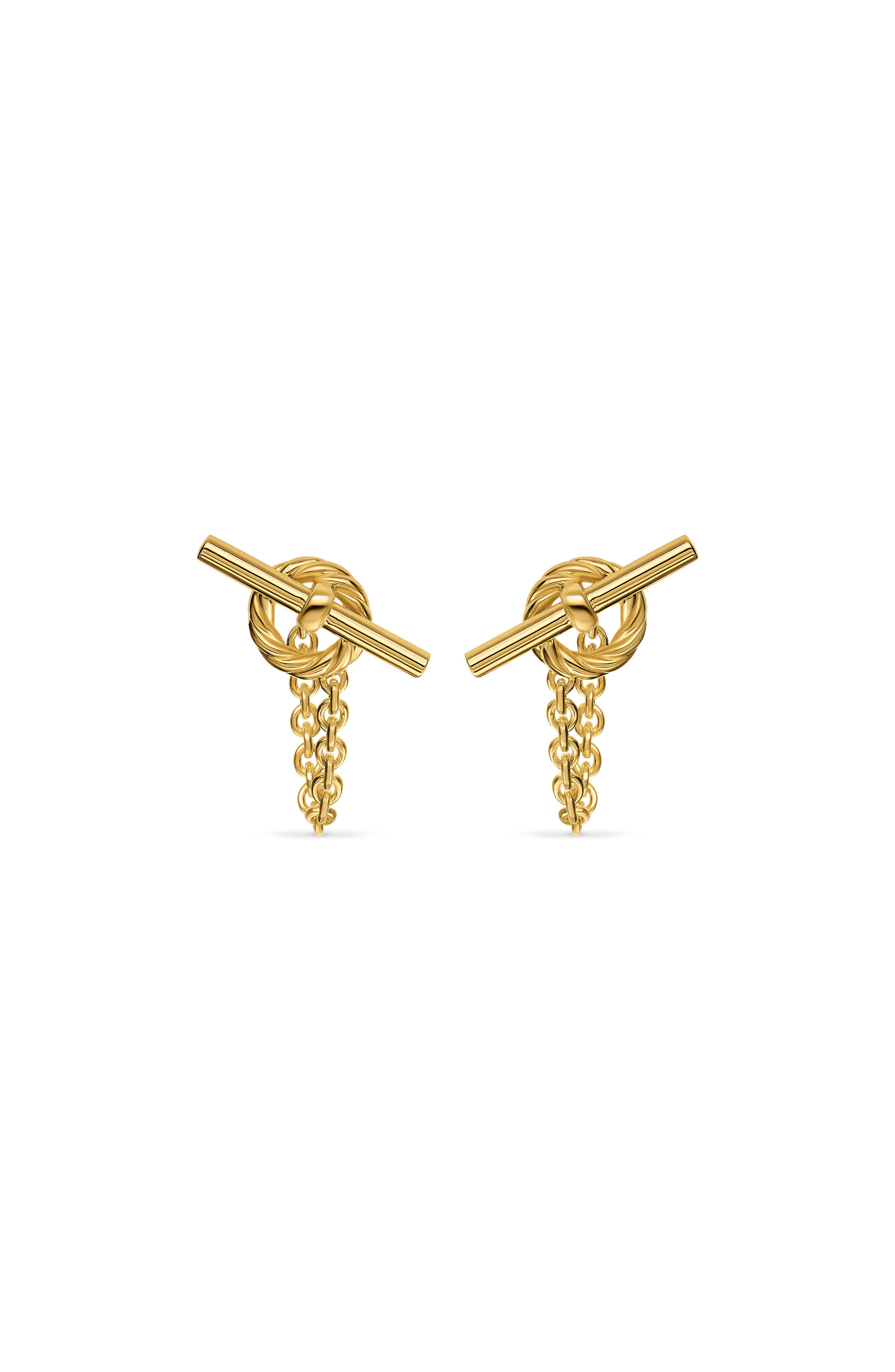David Yurman Mercer® Bold Toggle Stud Earrings in 18K Yellow Gold, 50 ...