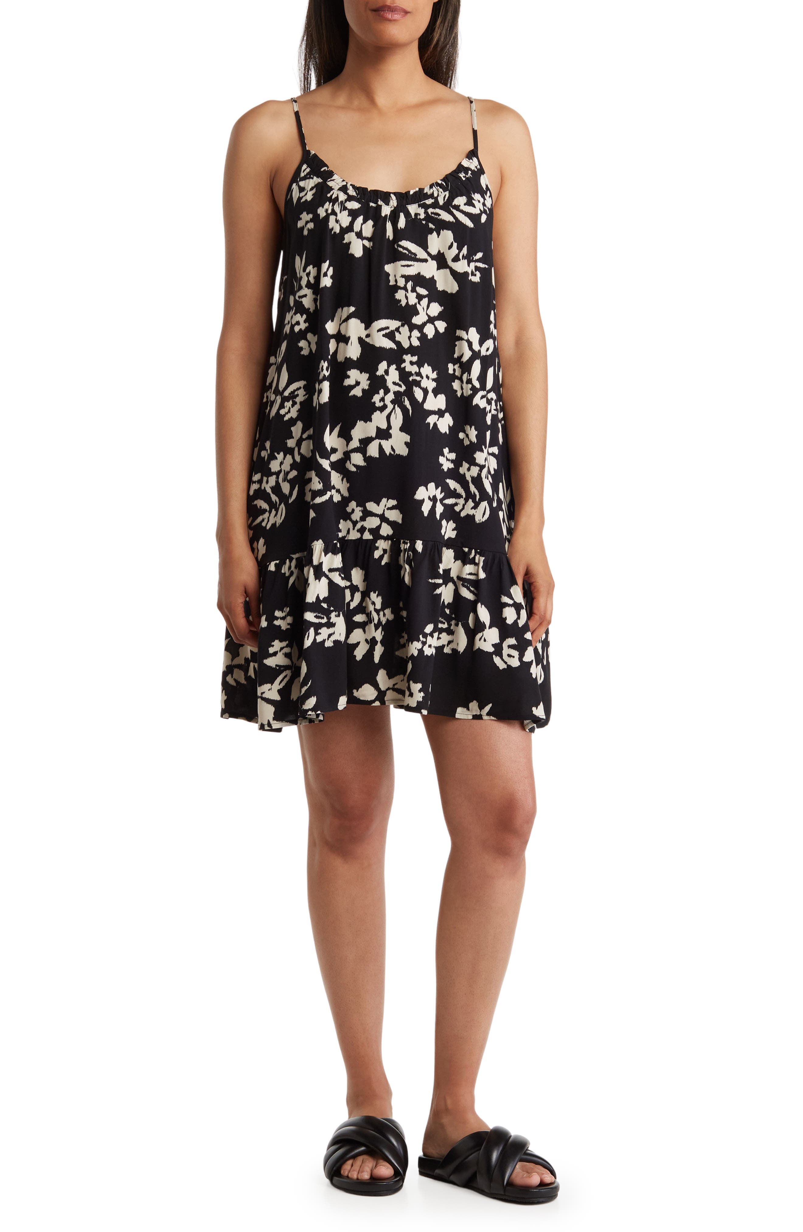 Bobeau Ruffle Cami Trapeze Dress | Nordstromrack