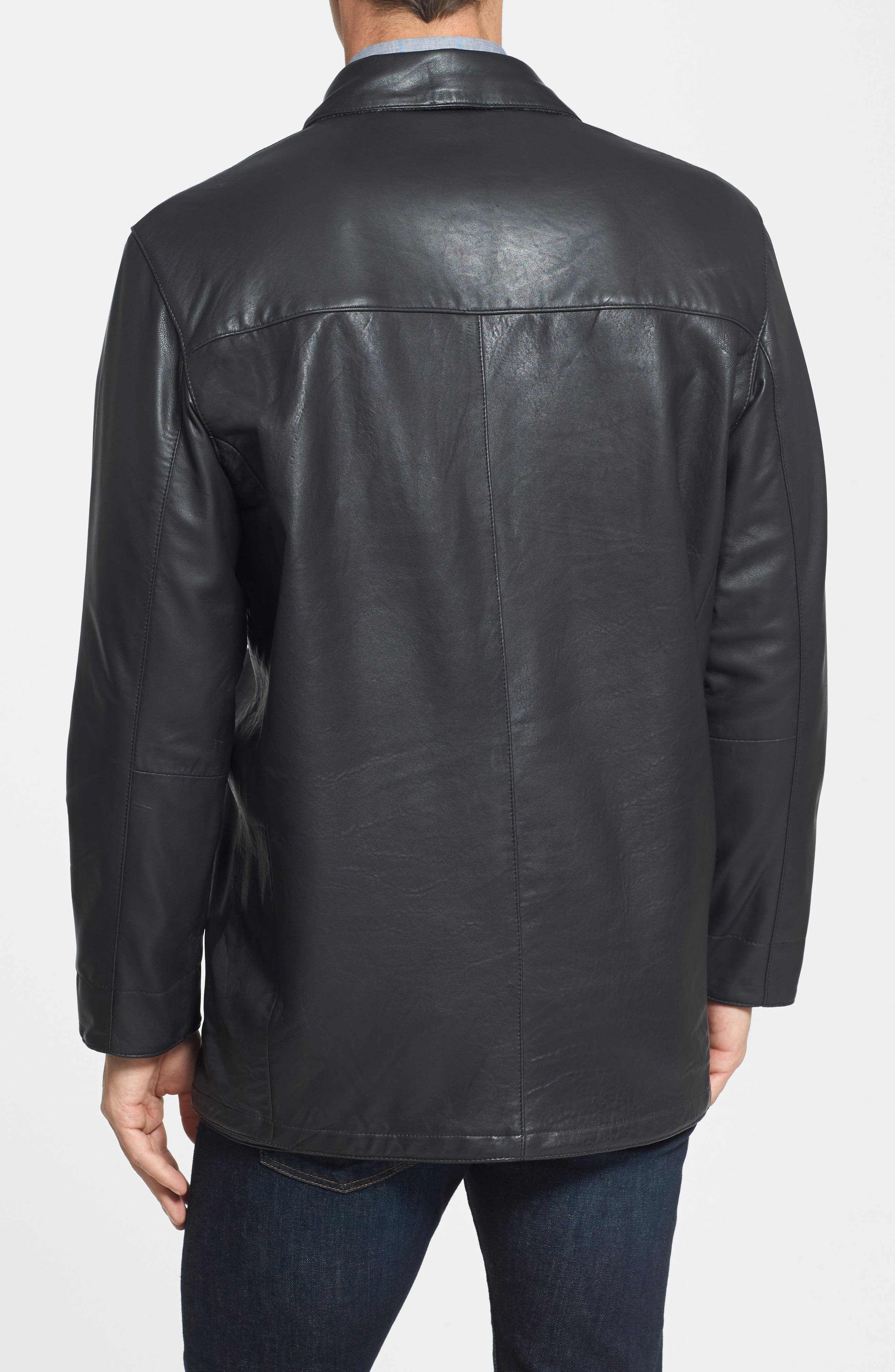 Missani Le Collezioni Classic Fit Reversible Leather & Lambswool Car ...