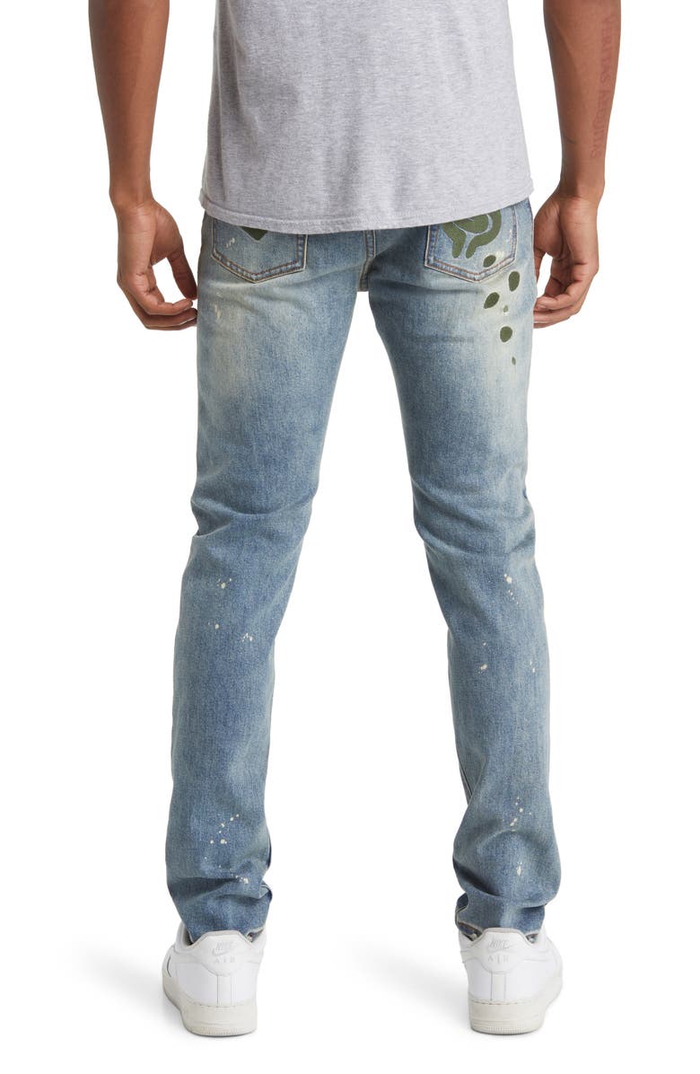 Billionaire Boys Club Moonrocks Slim Fit Embroidered Rip & Repair Jeans ...
