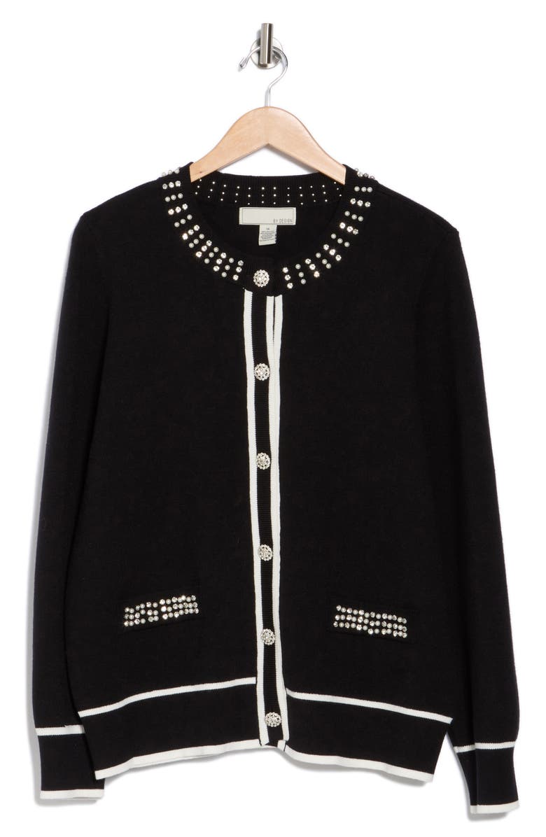 BY DESIGN Milly Embellished Button Front Cardigan | Nordstromrack