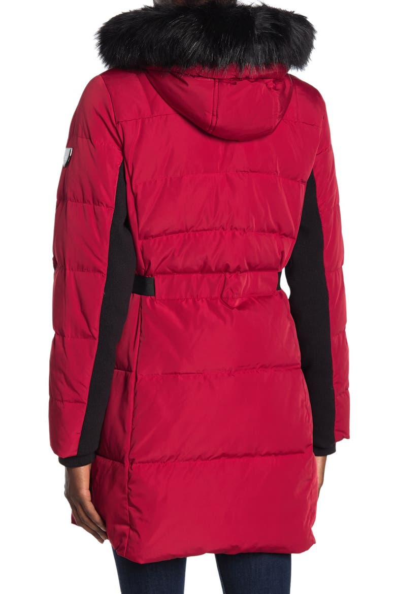 Hooded Heavyweight Faux Fur Down Layered Jacket (Women) | Nordstromrack
