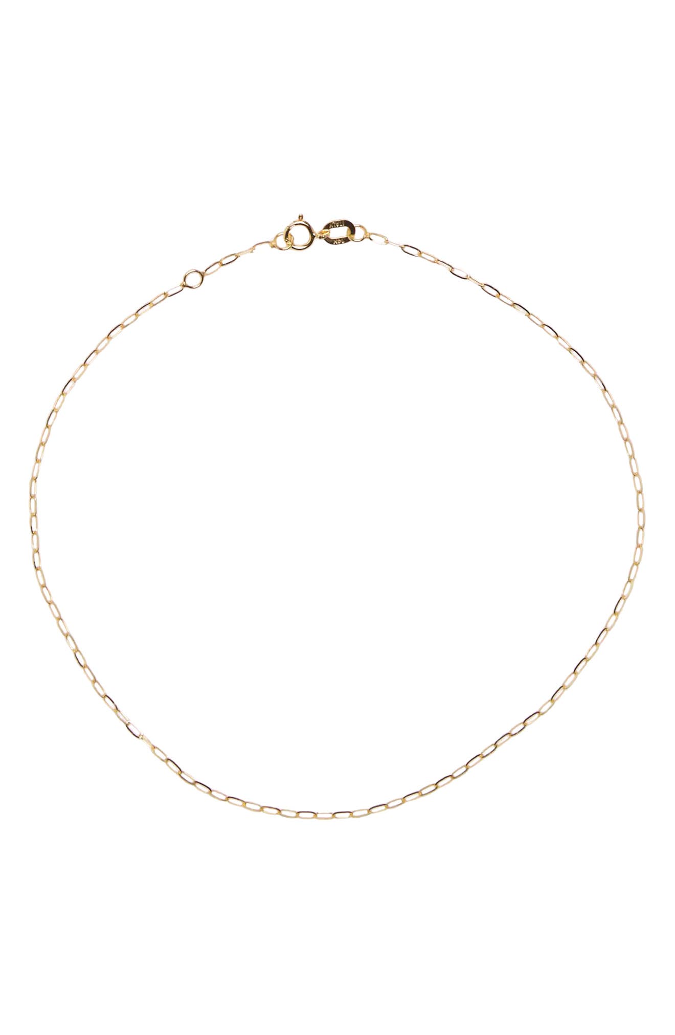 Bony Levy 14K Yellow Gold Oval Link Anklet | Nordstromrack