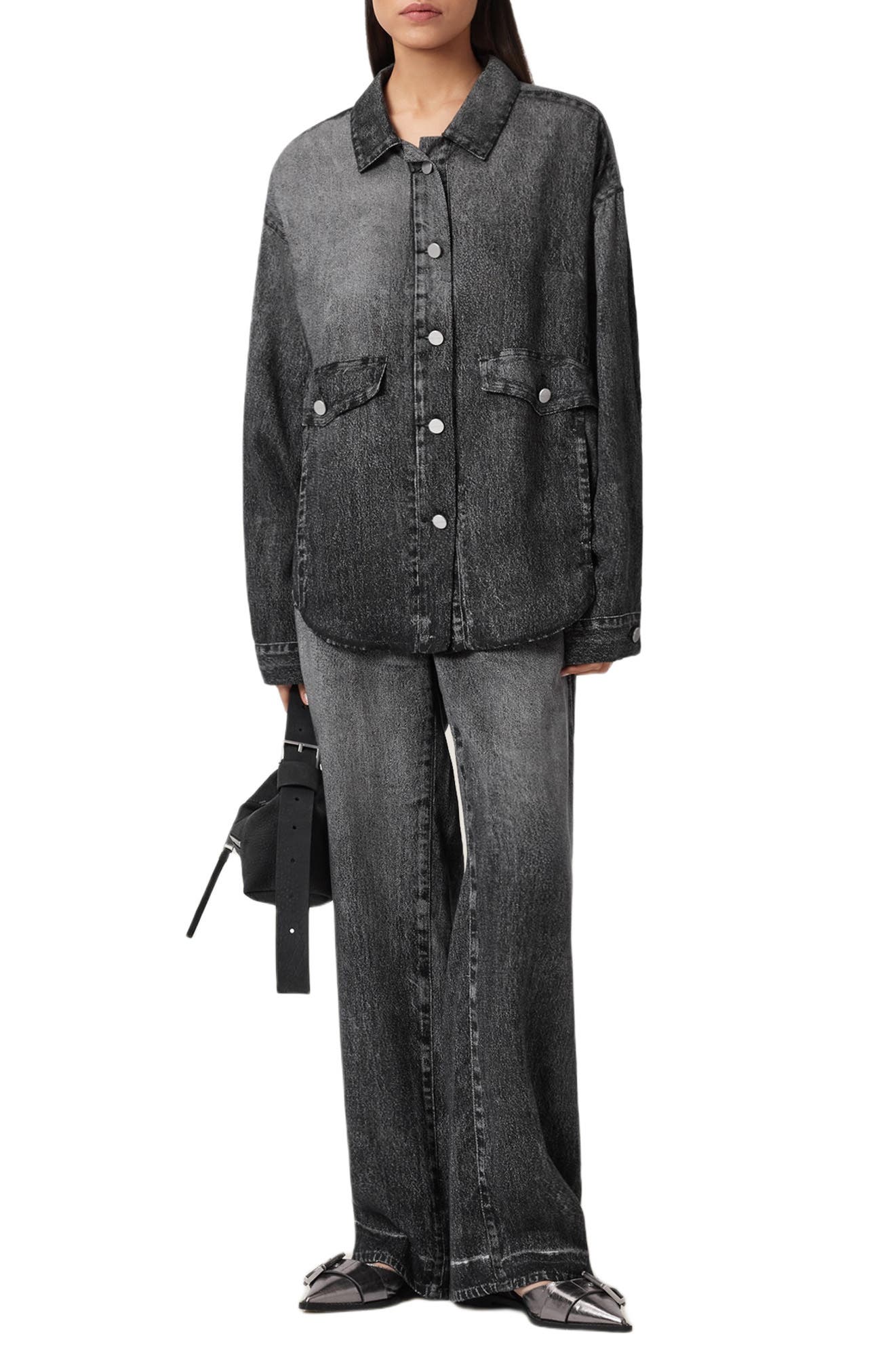 Hettie Illusion Denim Shacket (Women) | Nordstromrack