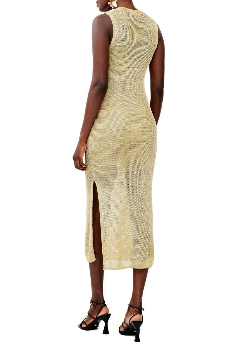 French Connection Jada Metallic Open Stitch Sweater Dress | Nordstromrack