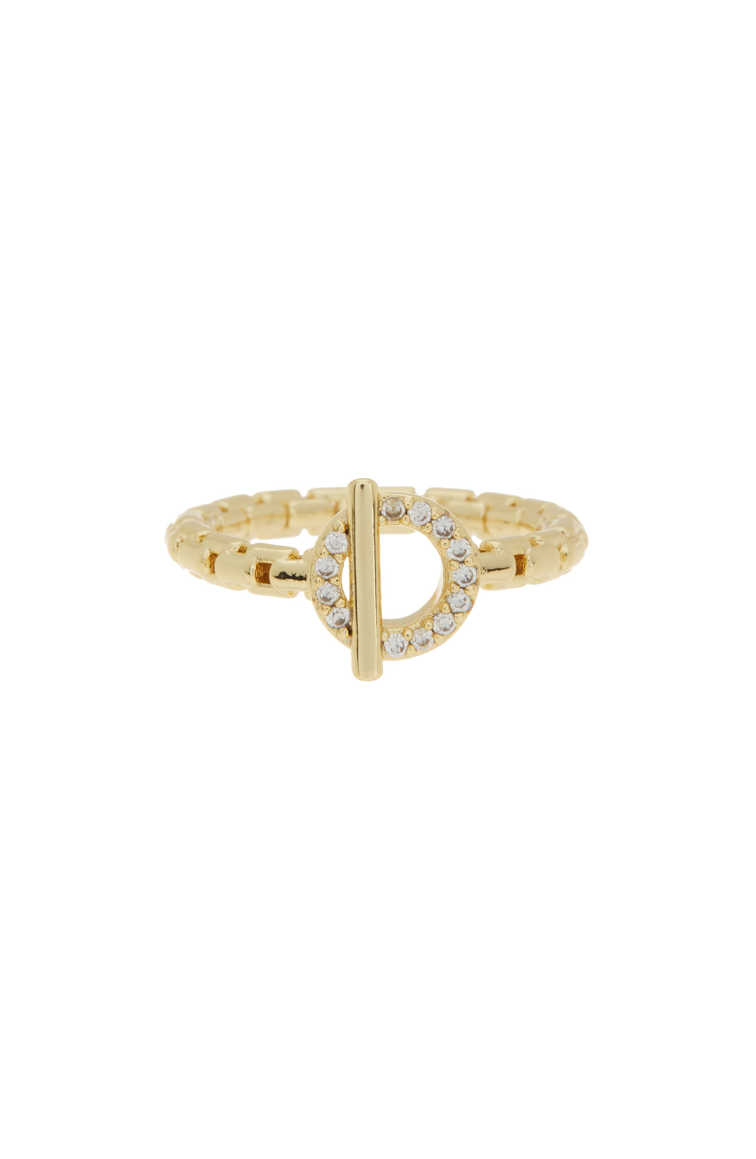 NORDSTROM RACK Goldtone Demi-Fine Crystal Toggle Ring | Nordstromrack