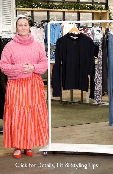 Boden Puff Shoulder Jersey Top | Nordstrom