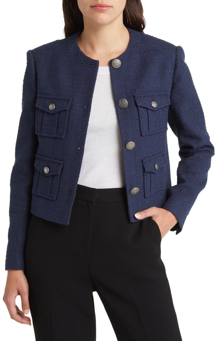Ted Baker London Clemiya Crop Tweed Jacket | Nordstromrack