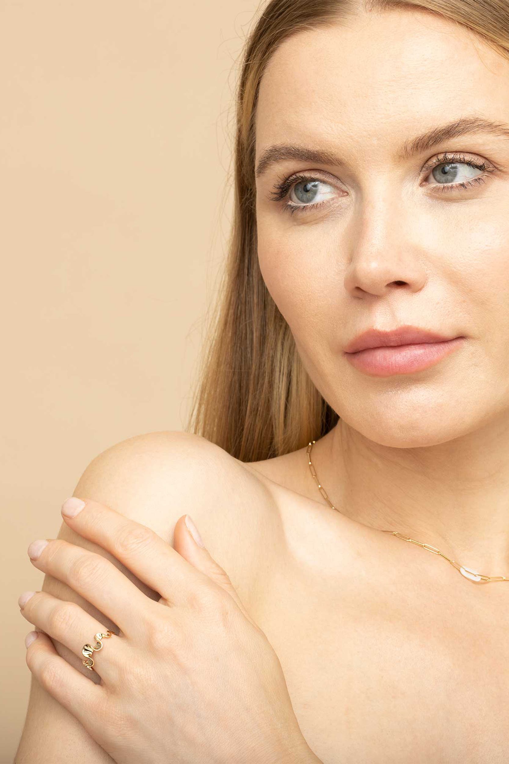 Oradina 14K Solid Gold Stack Ribbon Ring | Nordstrom