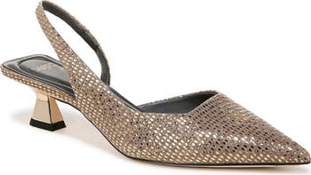 SARTO by Franco Sarto Devin Slingback Half D'Orsay Pointed Toe Kitten Heel Pump (Women ...
