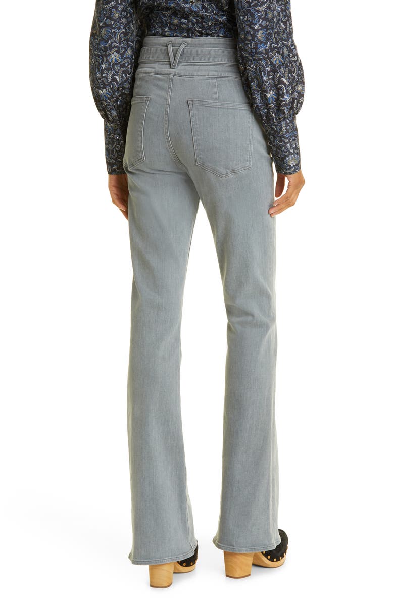 Veronica Beard Giselle Belted High Waist Slim Flare Jeans | Nordstromrack