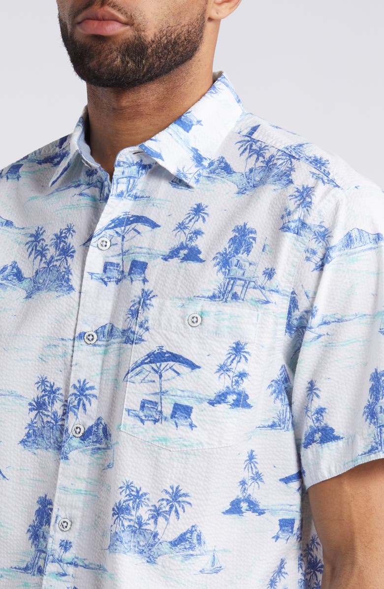 Tommy Bahama Nova Wave Beach Days Short Sleeve Stretch Cotton Button-Up ...
