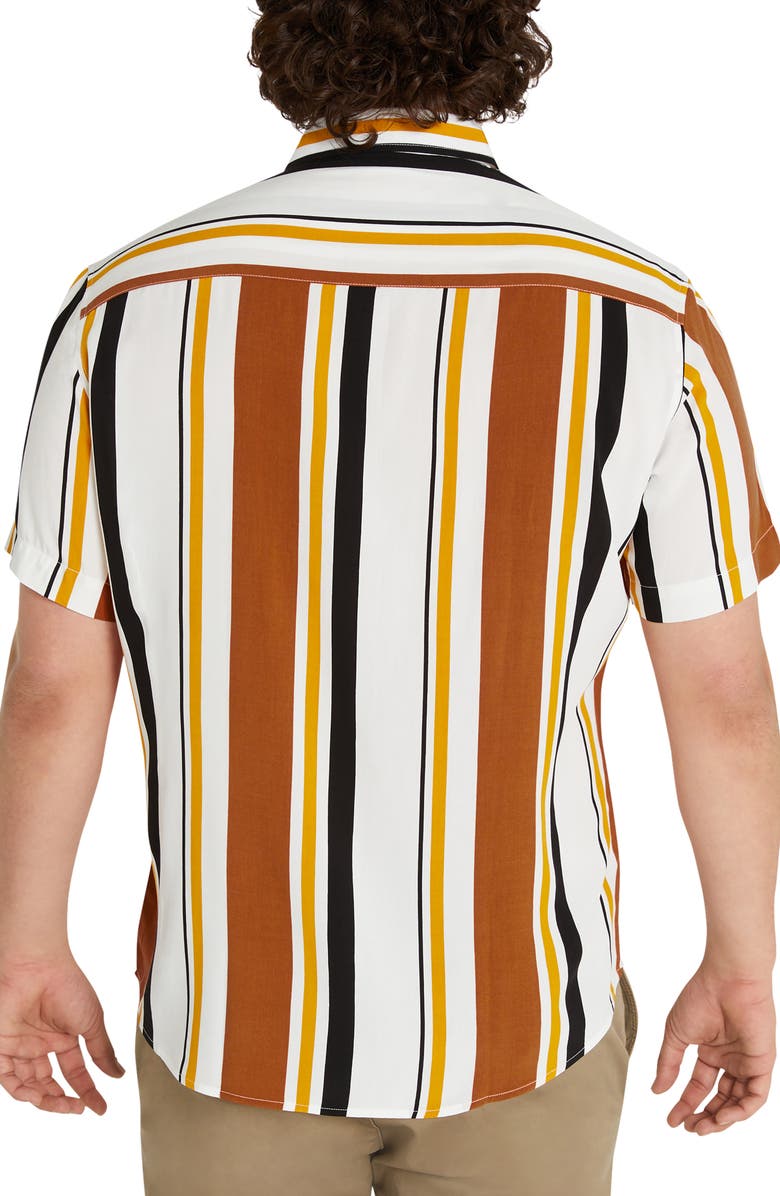 Johnny Bigg Mason Stripe Short Sleeve Button-Up Shirt | Nordstromrack