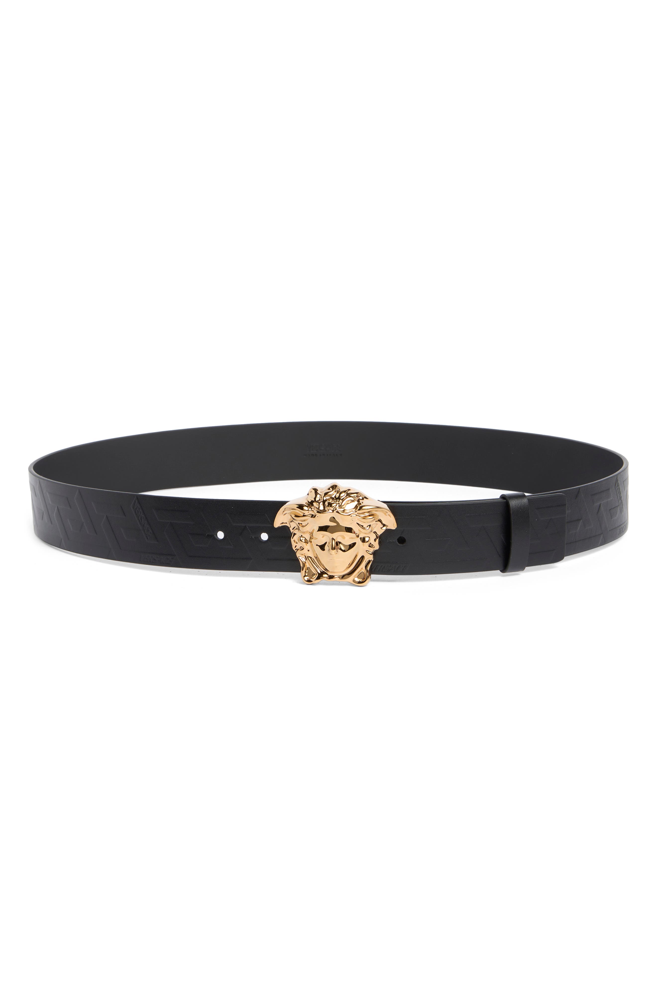 Versace Greca Embossed Leather Belt | Nordstromrack
