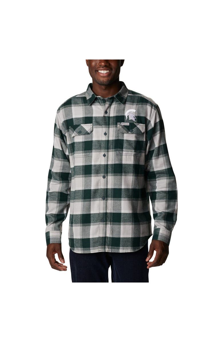 Columbia Men's Columbia Green Michigan State Spartans Flare Gun Flannel ...