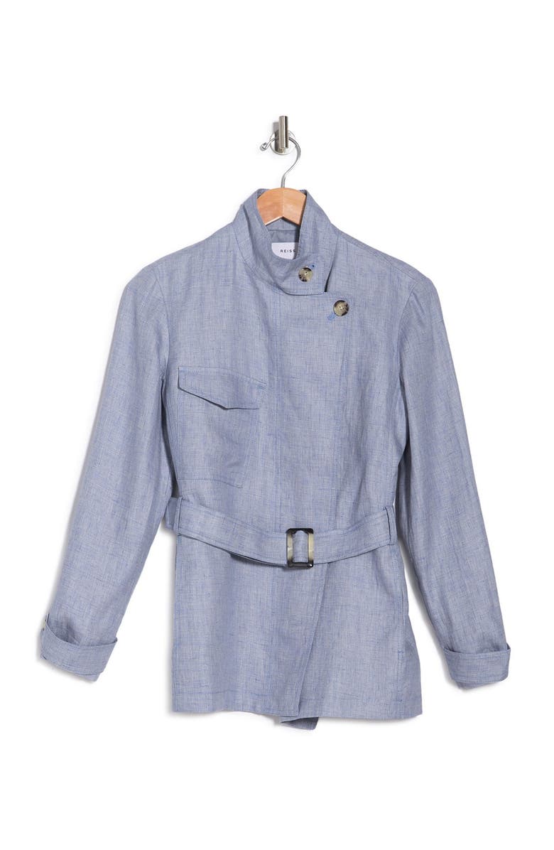 Reiss Arta Soft Linen Belted Jacket | Nordstromrack