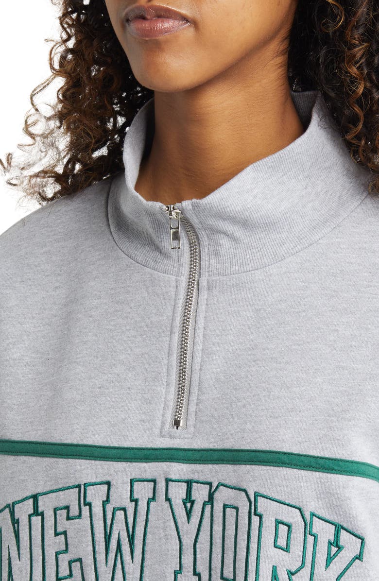 Vinyl Icons Embroidered NY Quarter Zip Pullover | Nordstromrack
