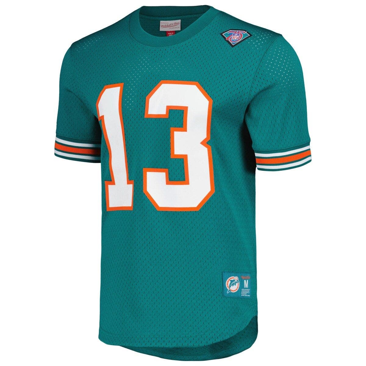 Mitchell & Ness Men's Mitchell & Ness Dan Marino Aqua Miami Dolphins ...