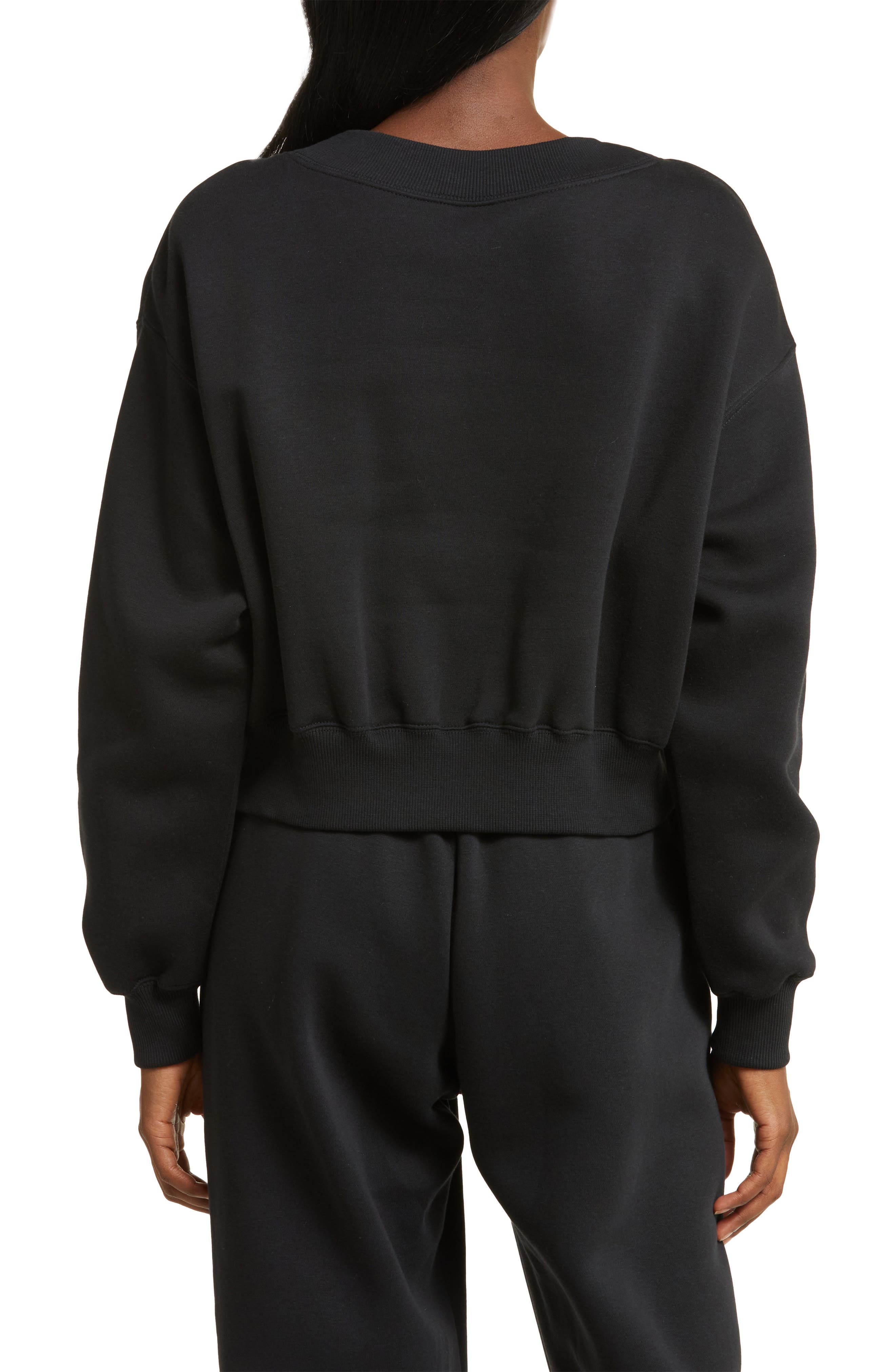 Nike Sportswear Phoenix Fleece V-Neck Crop Sweatshirt | Nordstrom