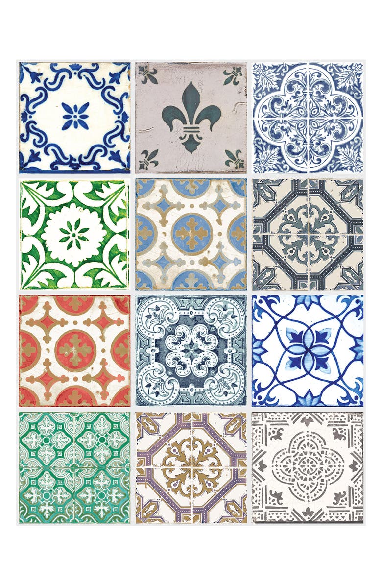 WALPLUS Vintage Porcelain 72-Piece Tile Sticker Set | Nordstromrack