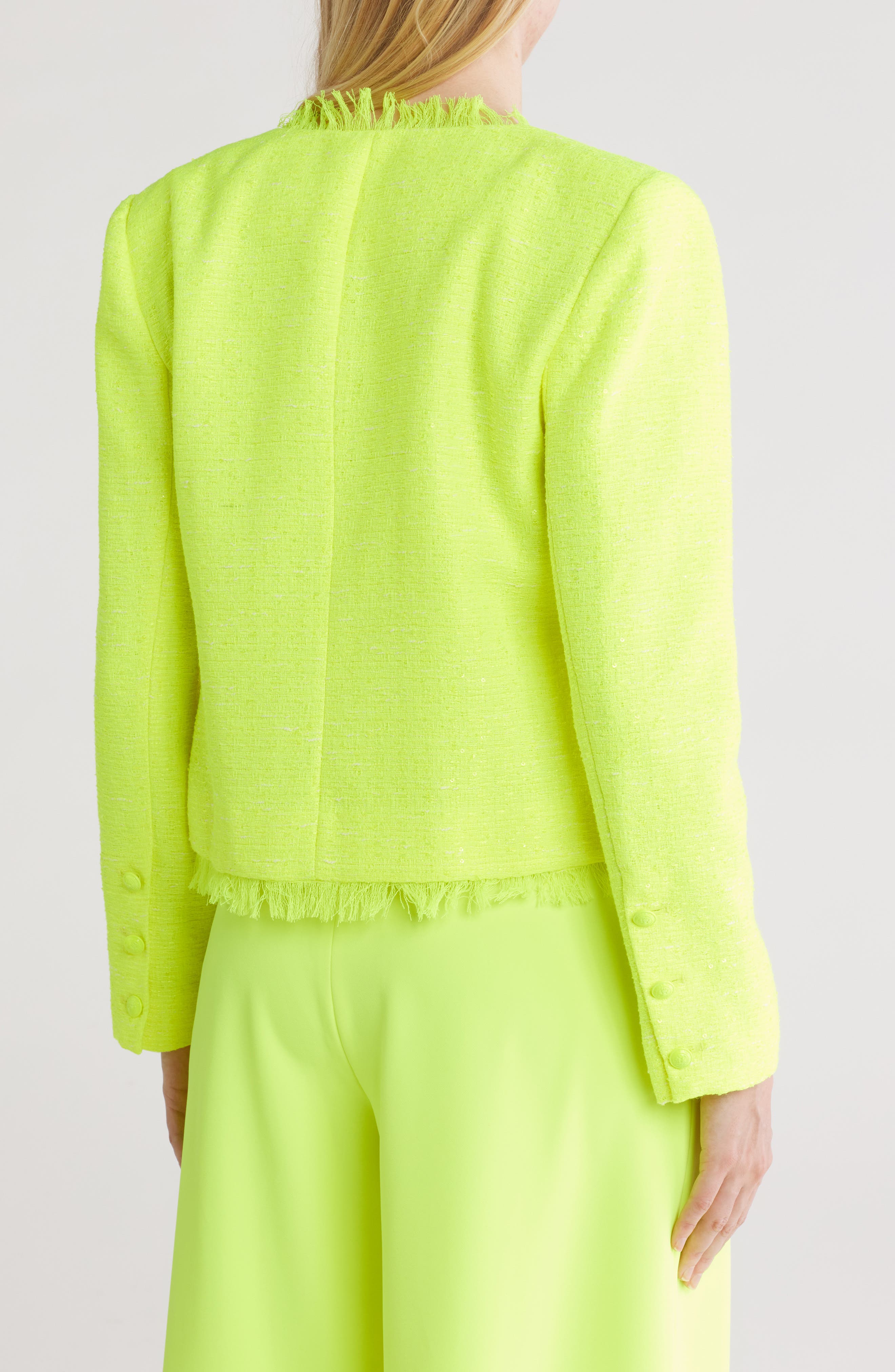 L'AGENCE Angelina Neon Tweed Jacket | Nordstromrack
