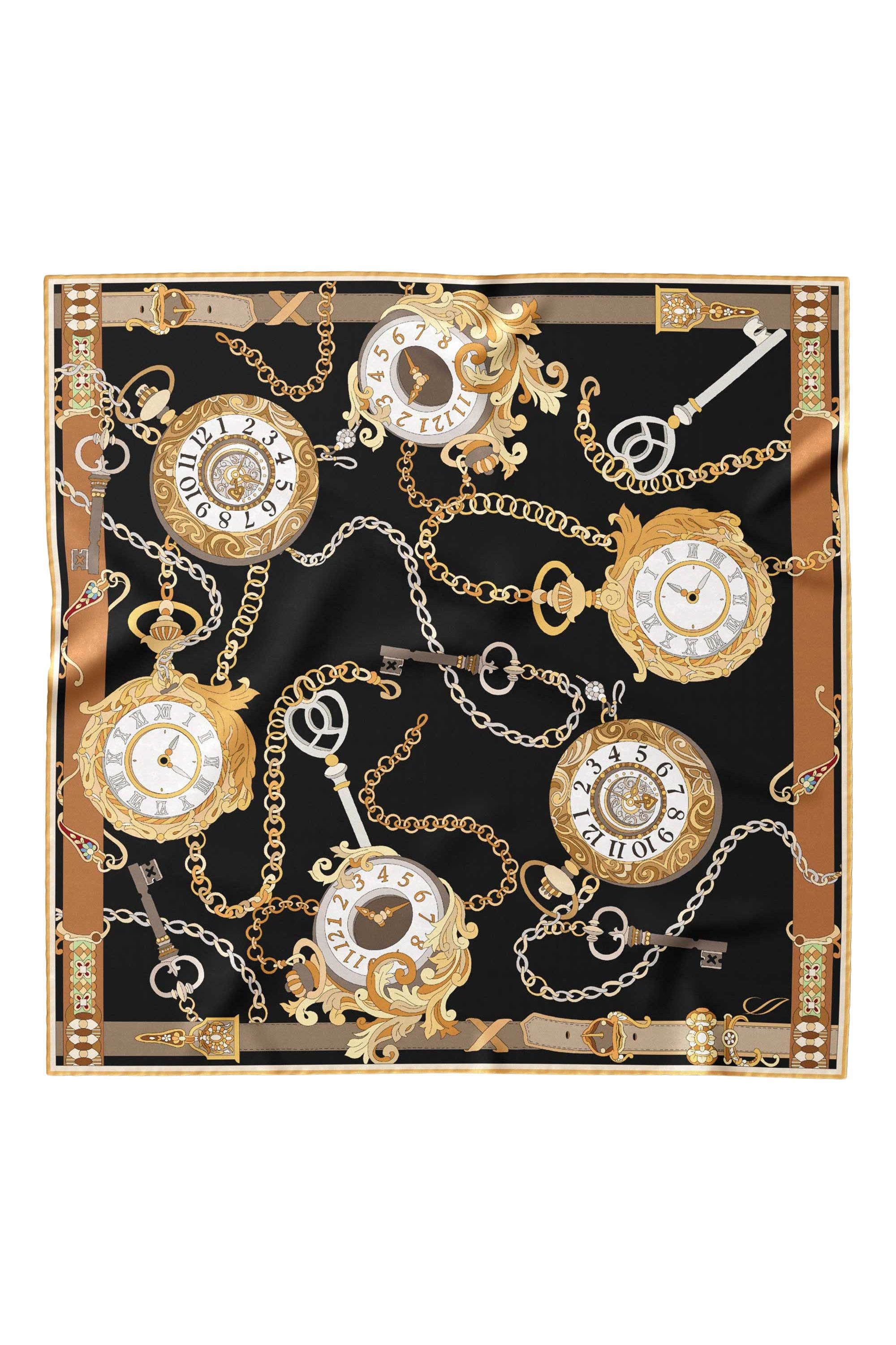 Elizabetta Like Clockwork - Silk Pocket Square for Men | Nordstrom