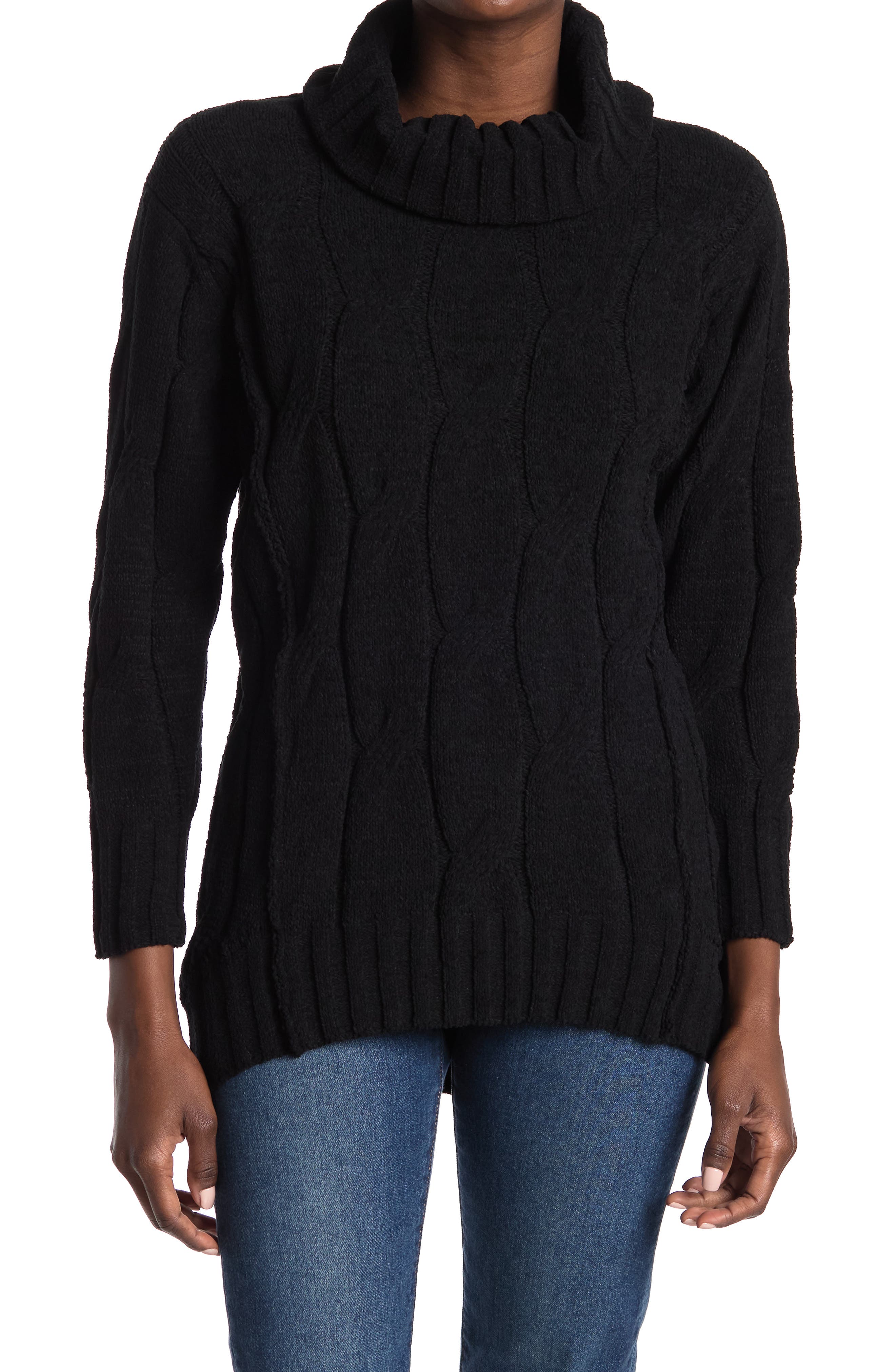 STITCHDROP Chenille Cable Cowl Neck Tunic Sweater | Nordstromrack