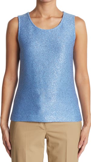 St. John Collection Mini Sequin Knit Shell | Nordstromrack