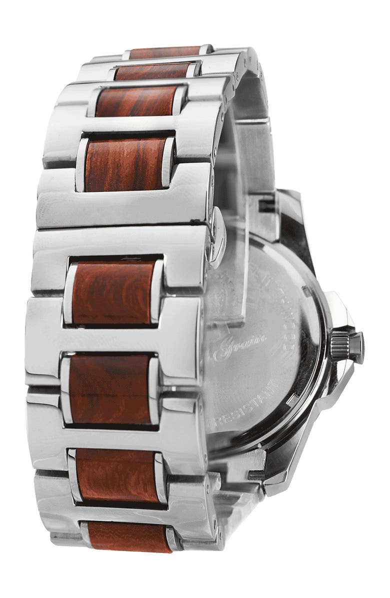 Original Grain Rosewood Chrome Classic Watch, 43mm | Nordstromrack