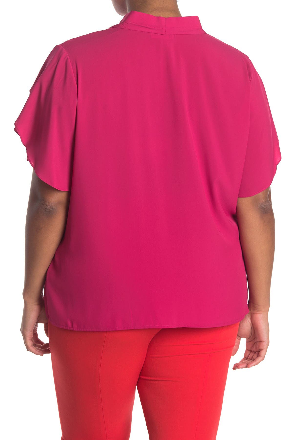 Calvin Klein Flutter Tulip Sleeve Blouse | Nordstromrack