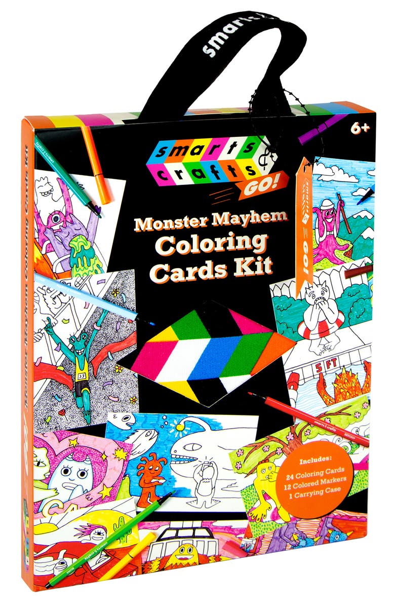 SMARTS AND CRAFTS Monster Mayhem Coloring Cards Craft Kit | Nordstromrack