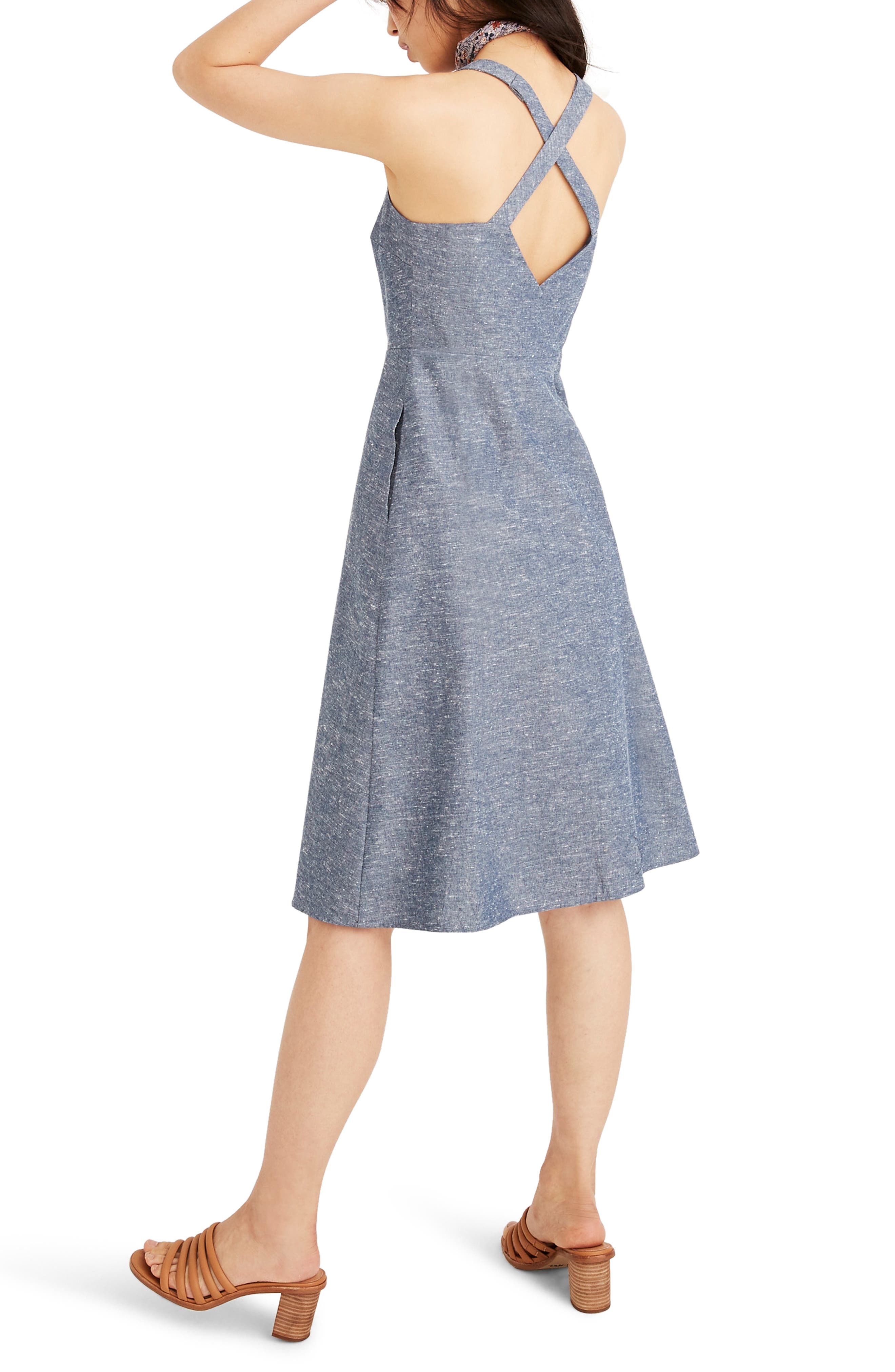Madewell Button Front Chambray Tank Dress (Women) | Nordstromrack