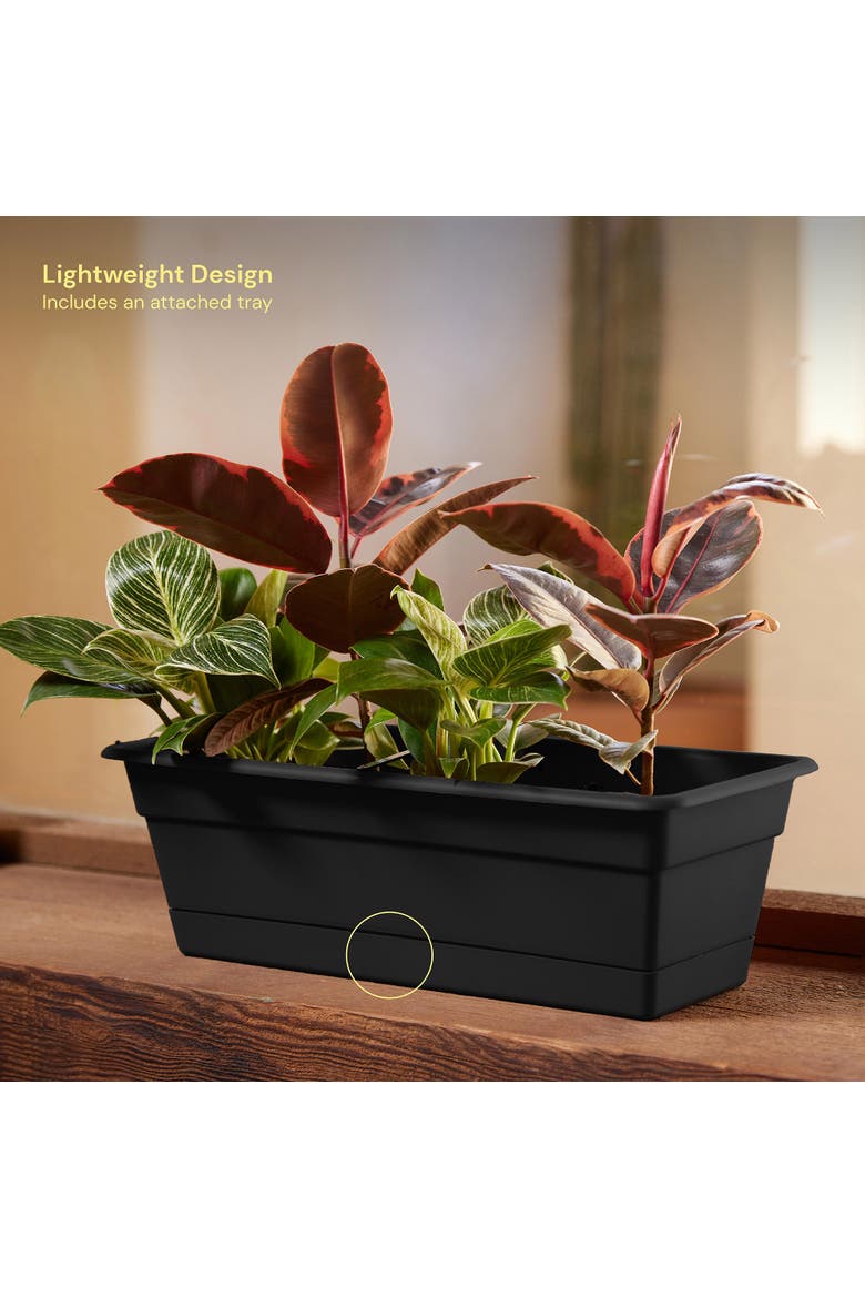 18 Inch Dura Cotta Window Box Planter, Black | Nordstrom
