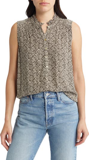 Faherty Faith Ruffle Sleeveless Blouse | Nordstrom