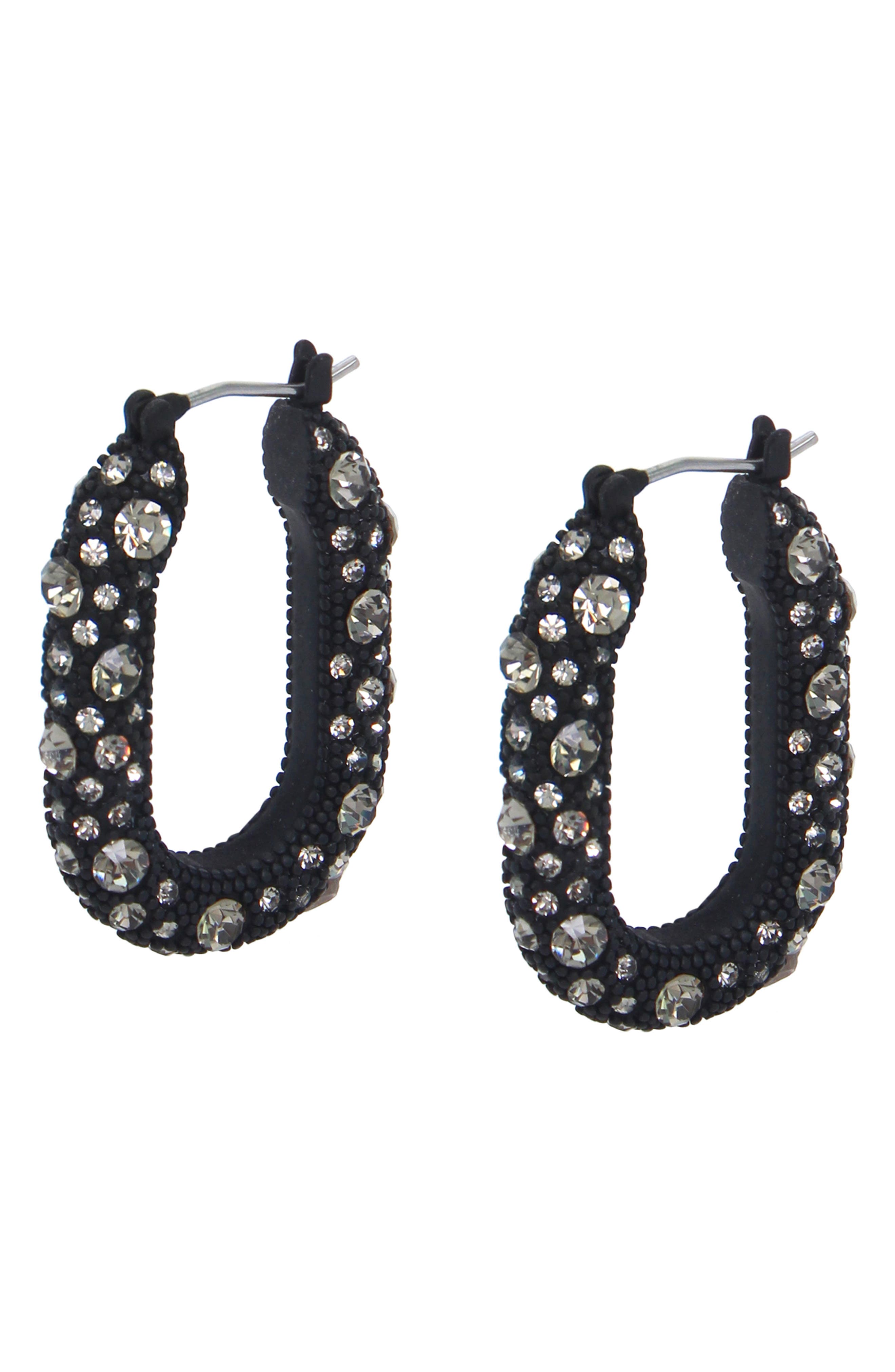 AllSaints Pavé Crystal Hoop Earrings | Nordstromrack