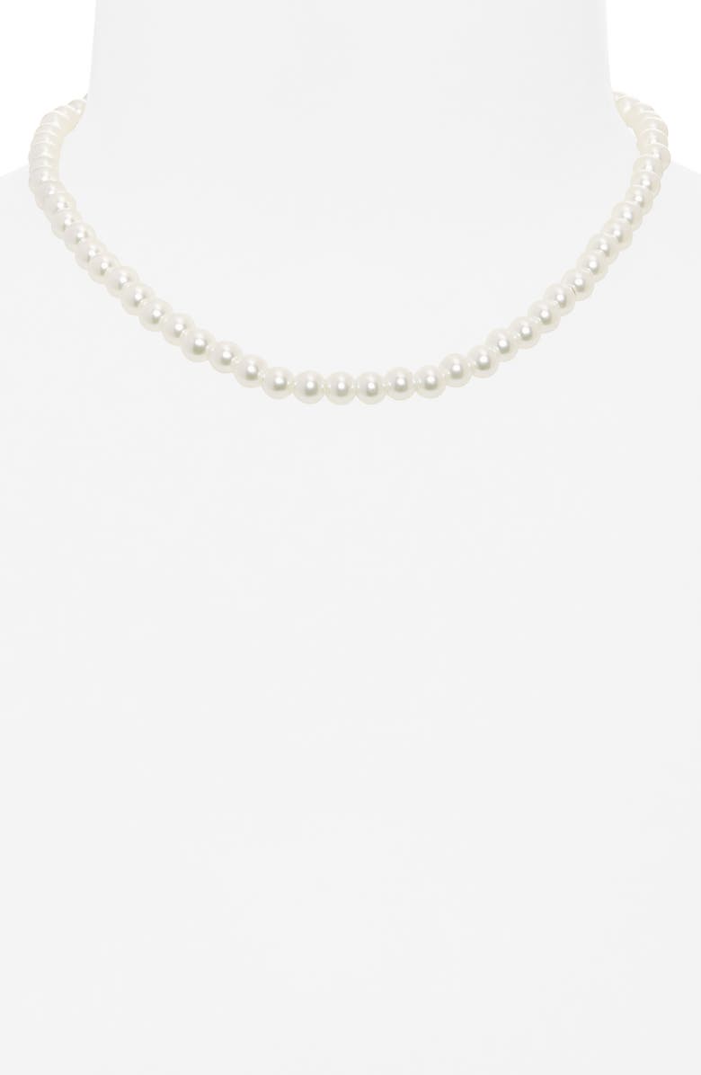 NORDSTROM RACK Faux Pearl Stud Earrings & Necklace Set | Nordstromrack
