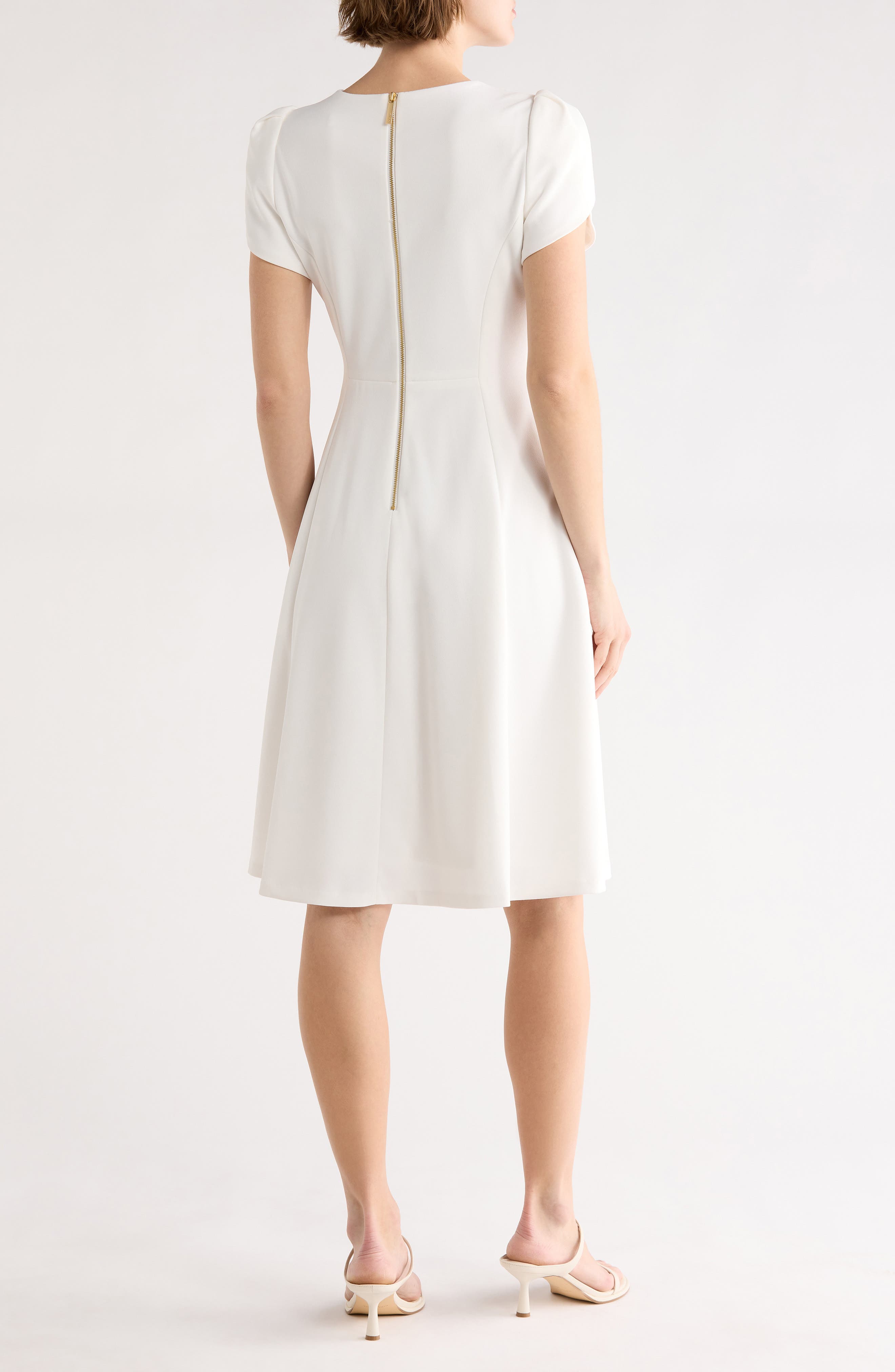 Calvin Klein Tulip Sleeve Fit & Flare Dress | Nordstromrack