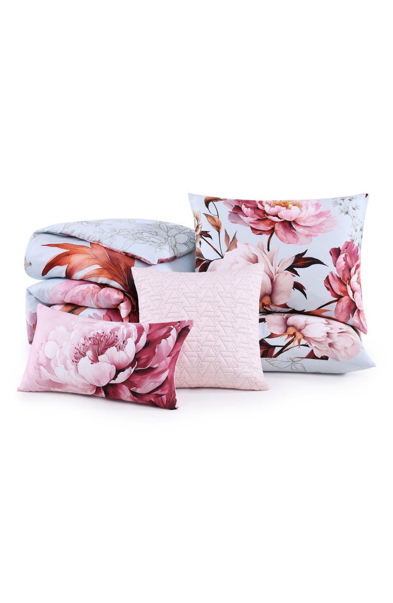Bebejan Blooming Peonies 5-Piece Cotton Sateen Comforter Set ...