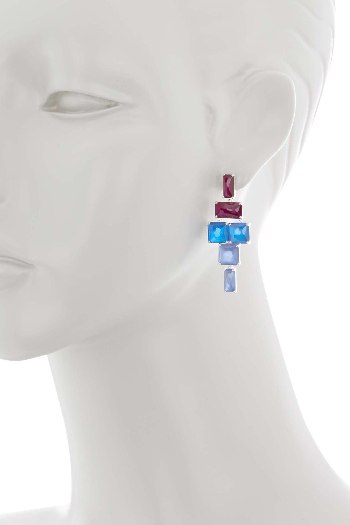 Rock Candy Wonderland Sterling Silver Long Linear Post Earrings (Women ...