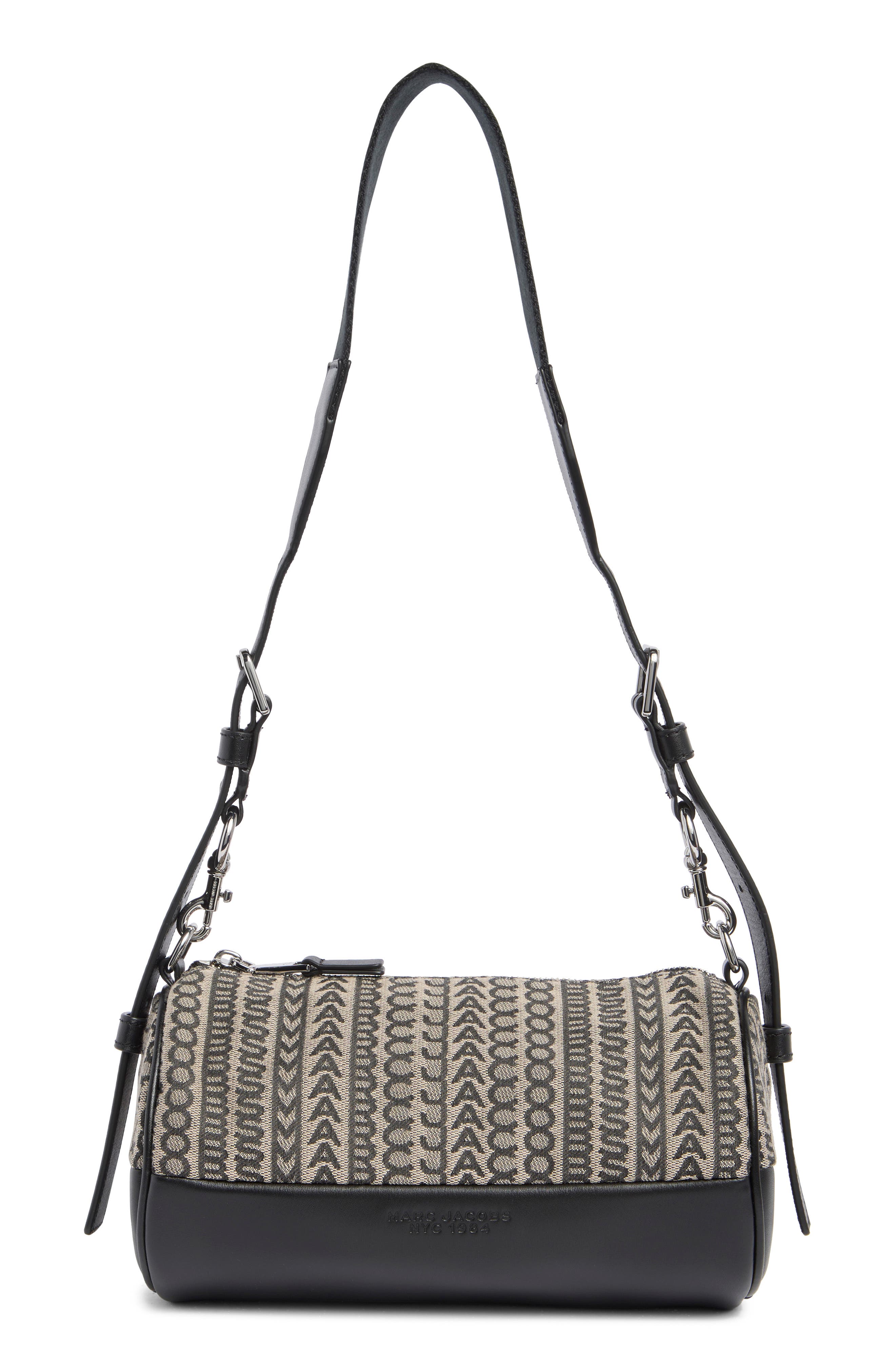 Marc Jacobs Logo Jacquard & Leather Barrel Shoulder Bag | Nordstromrack