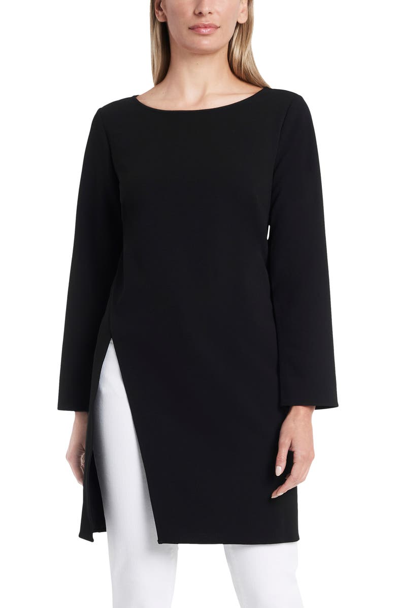 Vince Camuto Long Sleeve Side Slit Crepe Ponte Tunic Top | Nordstromrack