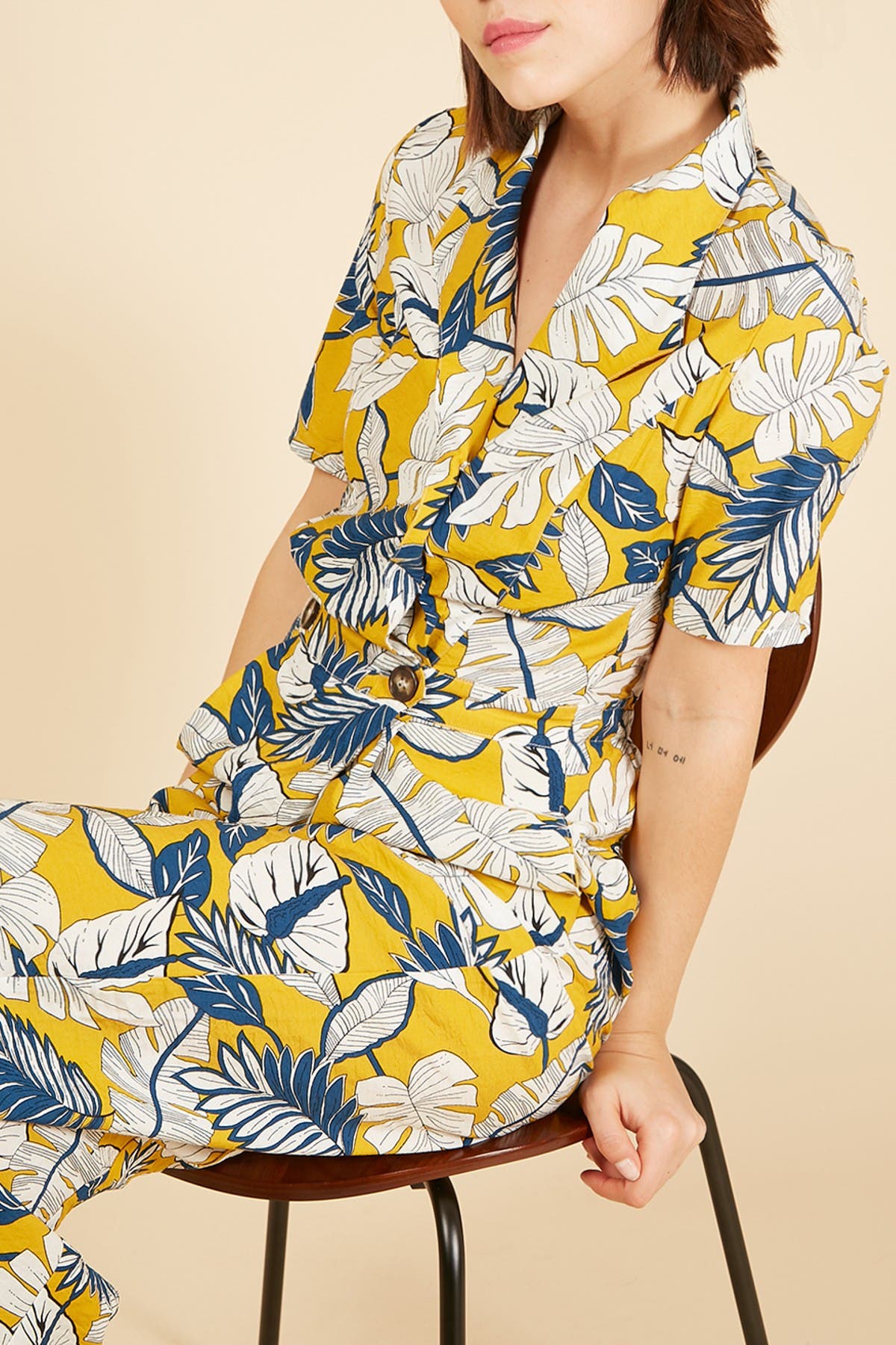 Palm Print Midi Dress (Women) | Nordstromrack