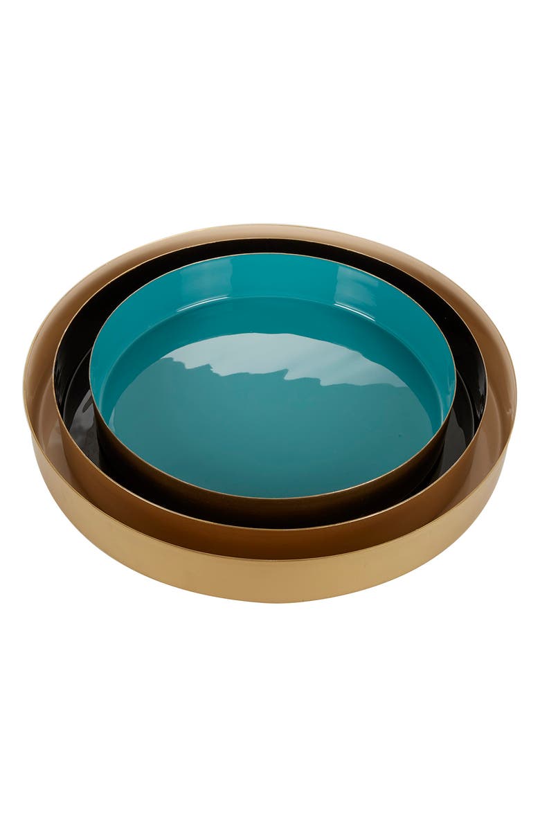 VIVIAN LUNE HOME Round Gold Metal Tray - Set of 3 | Nordstromrack