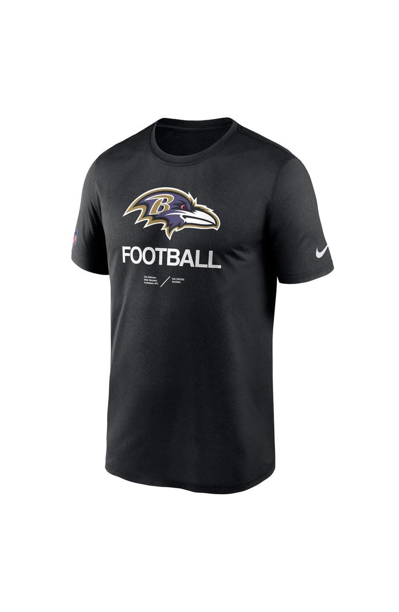 Nike Men's Nike Black Baltimore Ravens Sideline Infograph Performance T ...