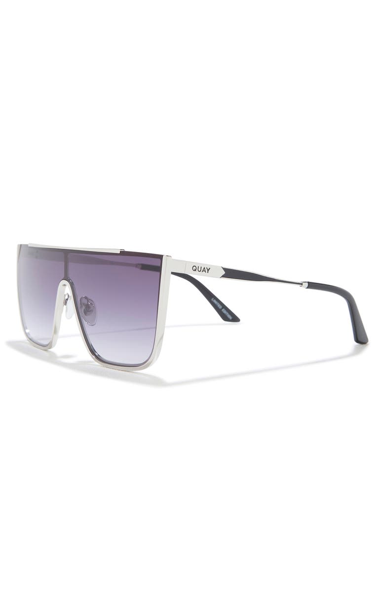 QUAY Nightfall 142mm Chrome Shield Sunglasses | Nordstromrack