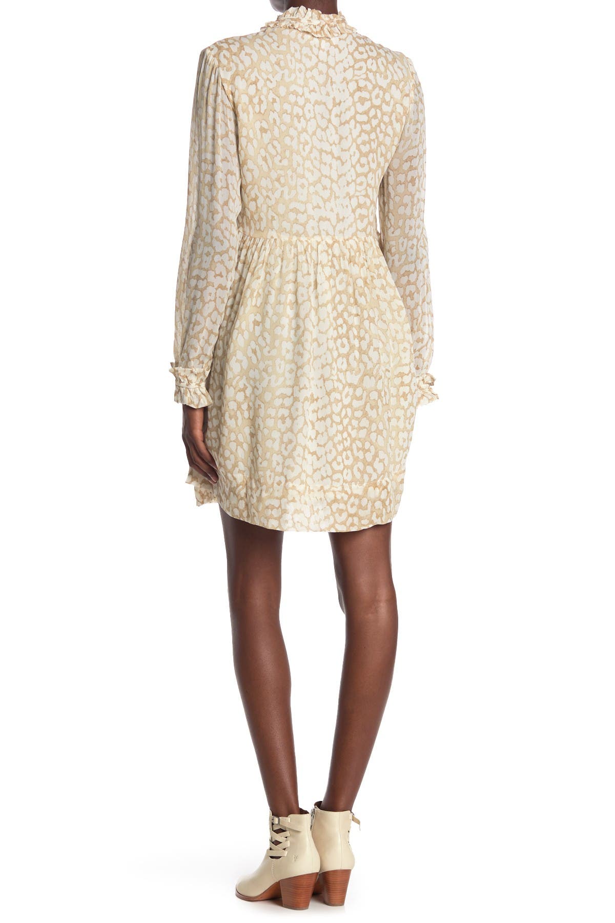Ganni Printed Front Tie Georgette Dress | Nordstromrack