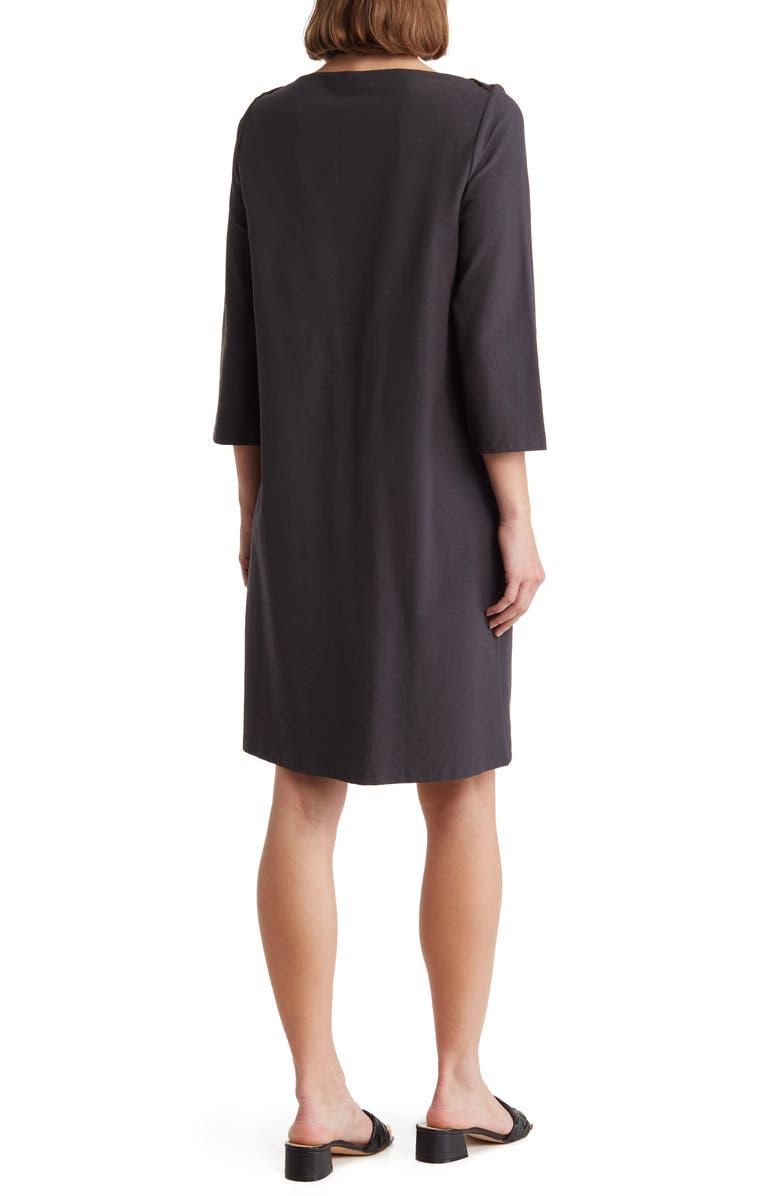 Eileen Fisher Bateau Neck Long Sleeve Shift Dress | Nordstromrack