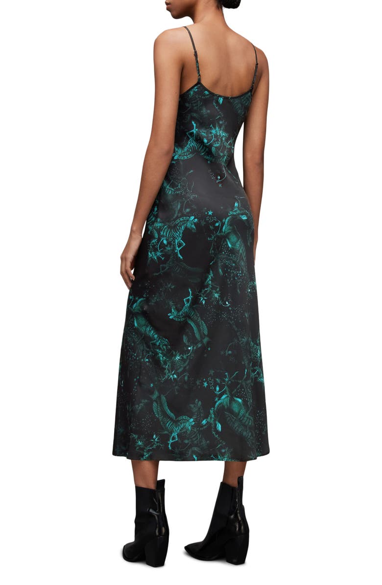 AllSaints Bryony Cosmic Print Midi Slipdress | Nordstromrack